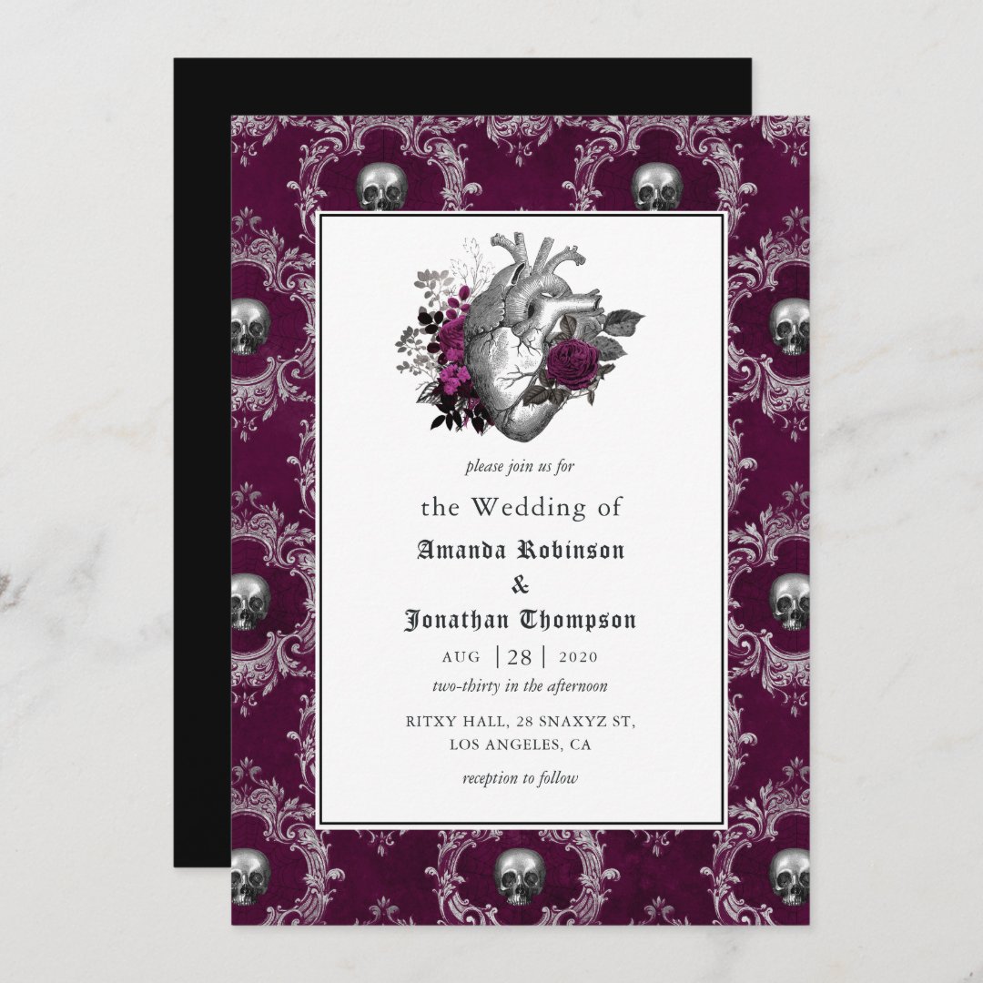 Vintage Gothic Wedding Invitation | Zazzle