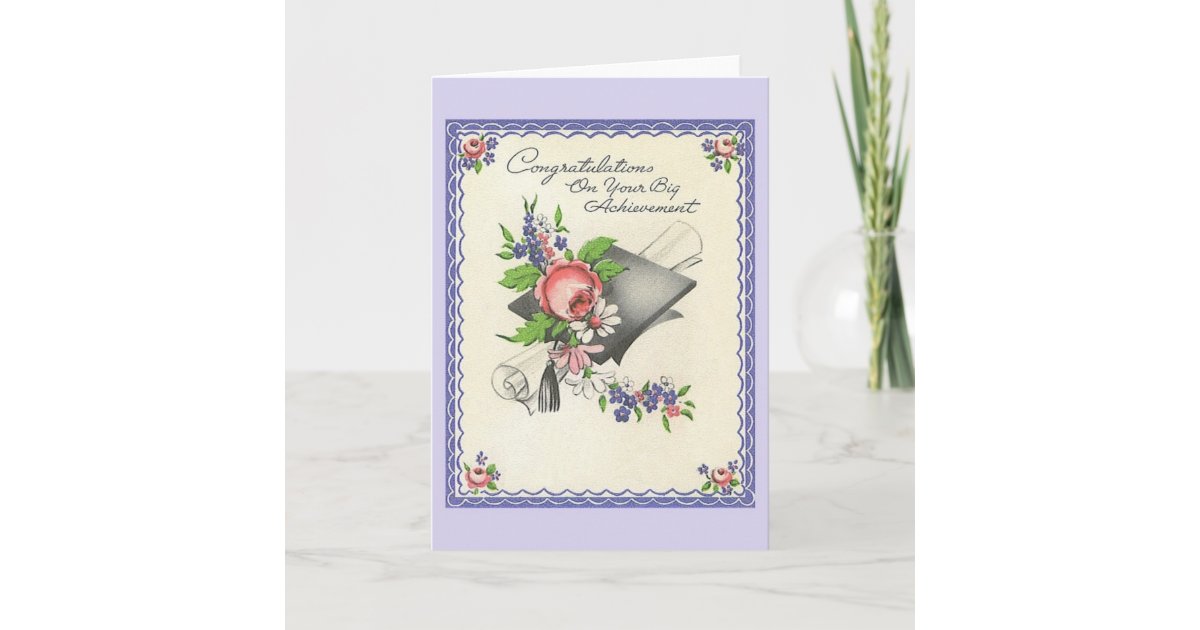 Vintage Graduation Greeting Card | Zazzle
