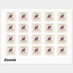 Vintage Grape Fruit Juice Custom Product Label | Zazzle