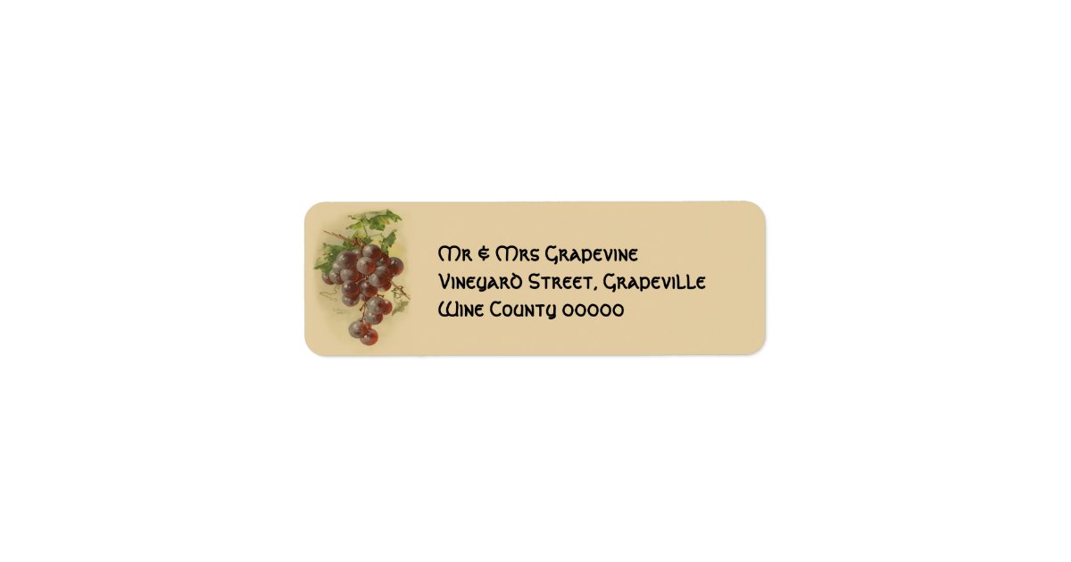 Vintage grapes label | Zazzle
