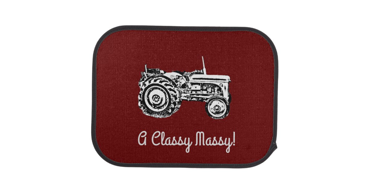Vintage Gray massey fergison tractor Car Floor Mat | Zazzle