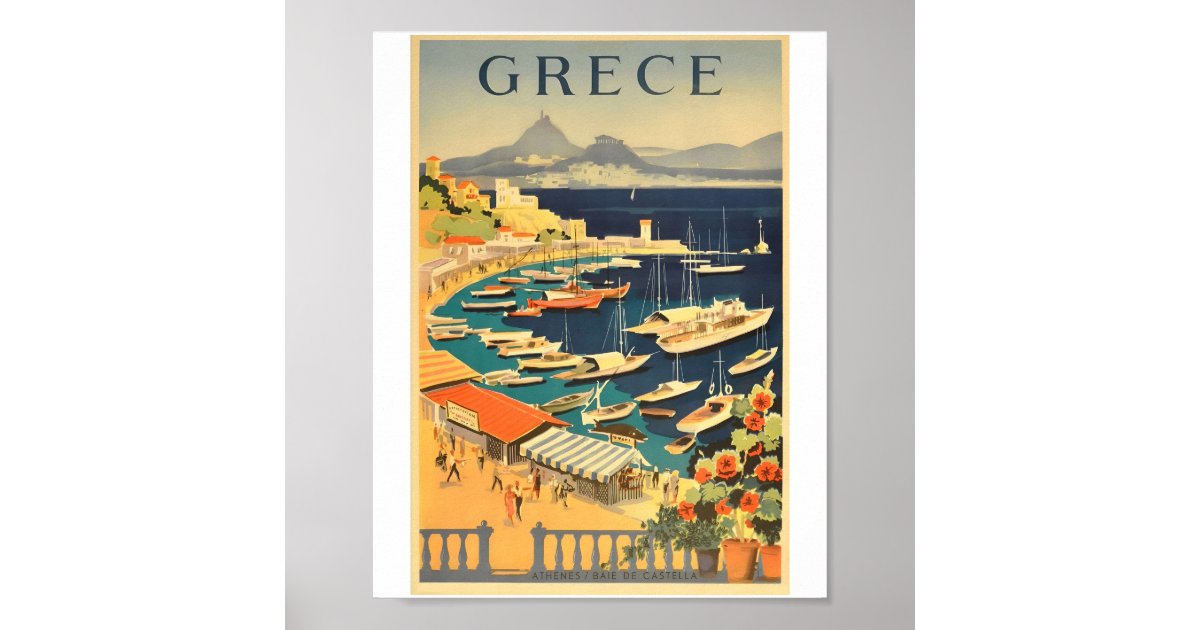 Vintage Greece Travel 70s Posters | Zazzle