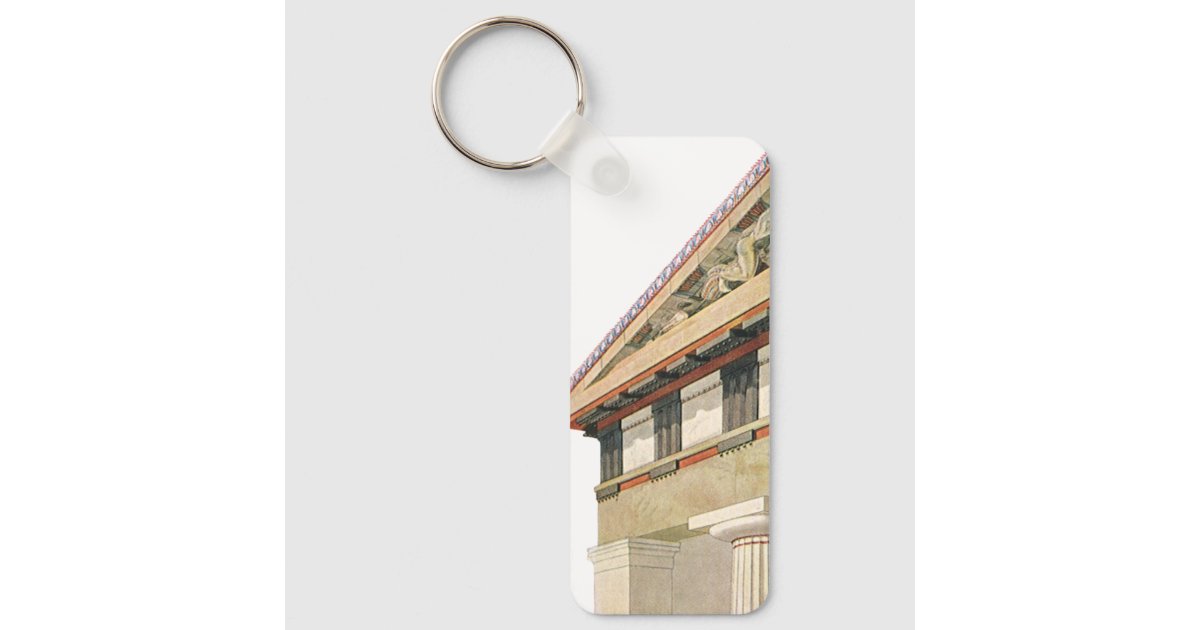 Vintage Greek Architecture, Temple of Athena Keychain | Zazzle