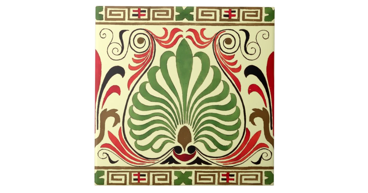 Vintage Greek Frieze Pattern Ceramic Tile | Zazzle