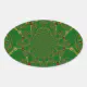 Vintage Green Oval Sticker | Zazzle