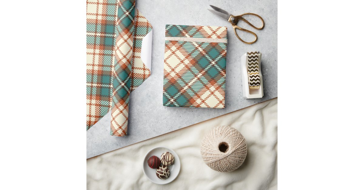 Vintage Green Plaid Checkered Tissue Paper | Zazzle