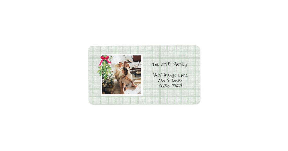 Vintage Green Plaid Return Address Label | Zazzle