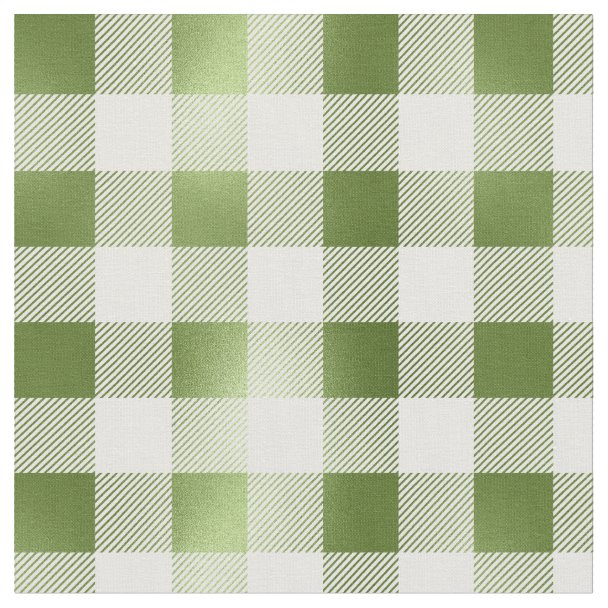 Vintage Green Plaid Fabric | Zazzle