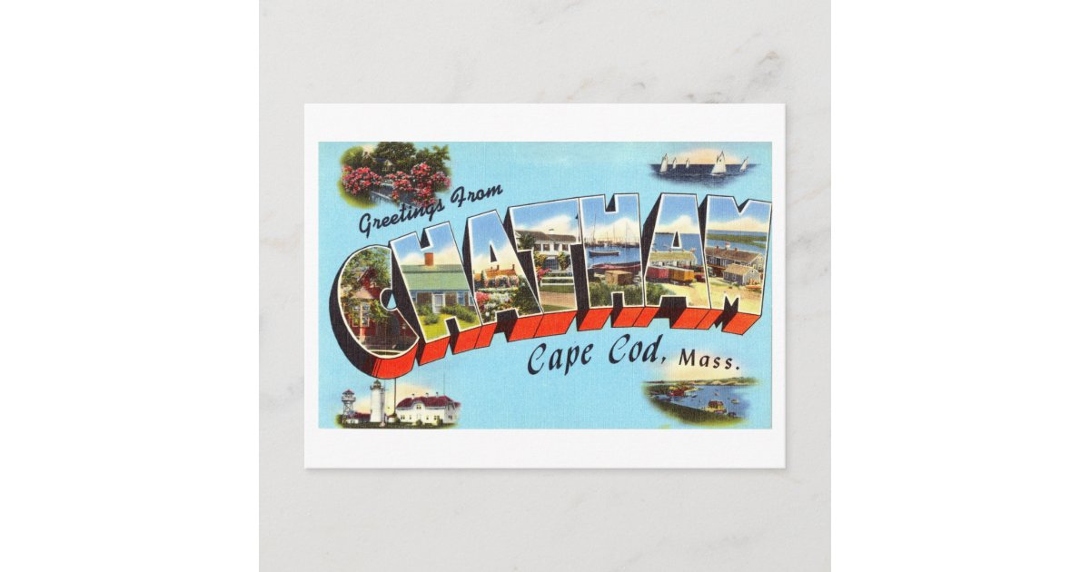 Vintage Greetings from Chatham, Massachusetts Postcard | Zazzle