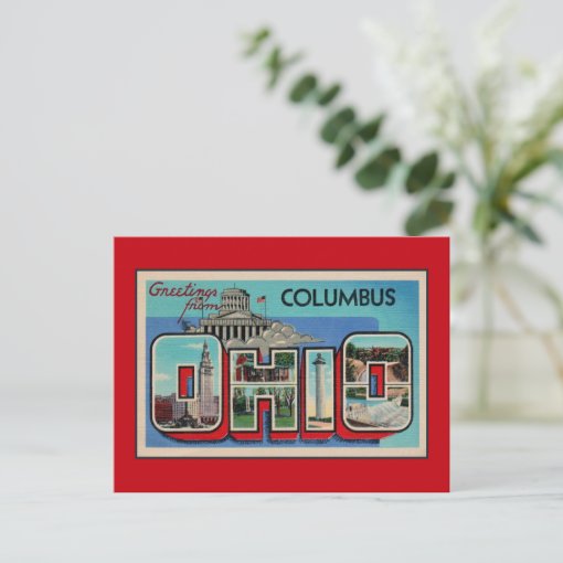 Vintage Greetings from Columbus Ohio Postcard | Zazzle