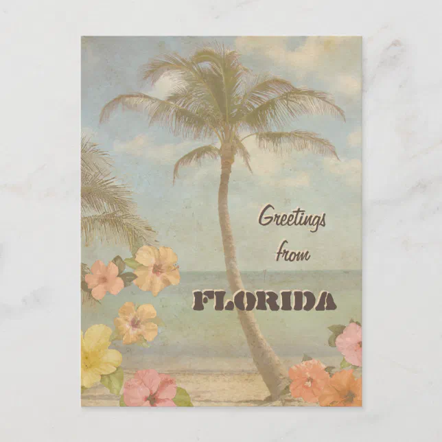 Vintage Greetings from Florida (customizable) Postcard | Zazzle