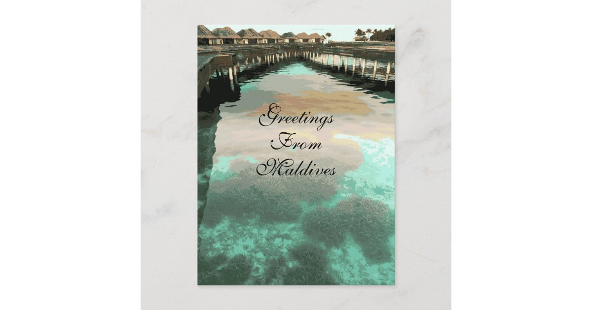 Vintage Greetings From Maldives Islands Custom Postcard | Zazzle