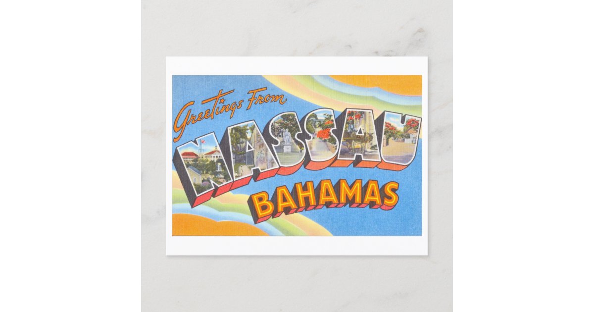 Vintage Greetings from Nassau, Bahamas Postcard | Zazzle