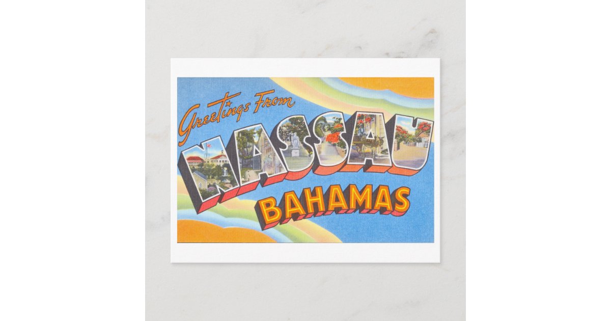 Vintage Greetings from Nassau, Bahamas Postcard | Zazzle