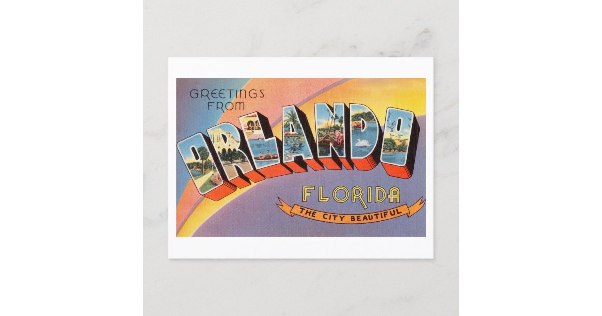 Vintage Greetings from Orlando, Florida Postcard | Zazzle