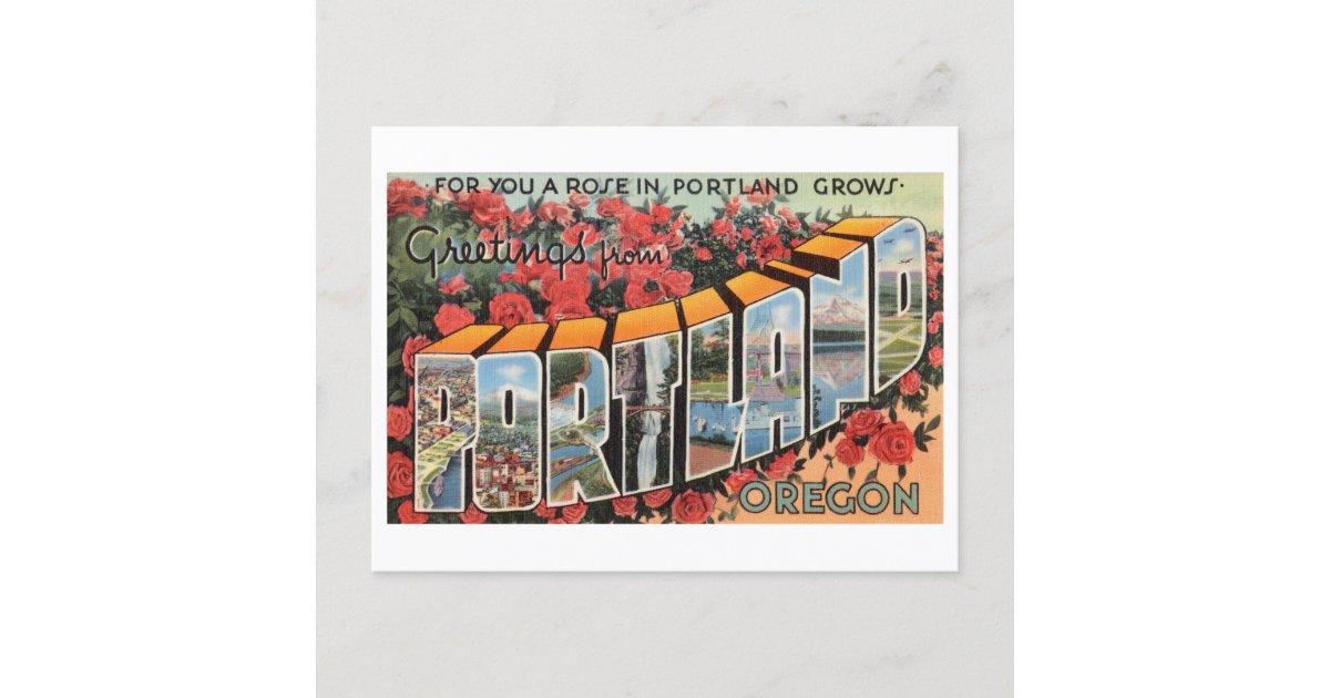Vintage Greetings from Portland, Oregon Postcard | Zazzle