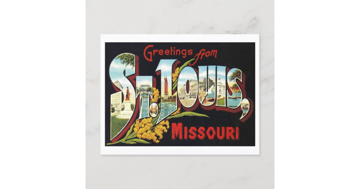 Vintage Greetings from St. Louis, Missouri, Postcard | Zazzle