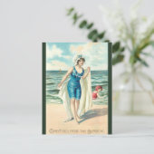 Vintage Greetings From the Seaside Postcard | Zazzle