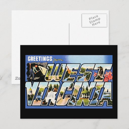 Vintage Greetings from West Virginia Postcard | Zazzle