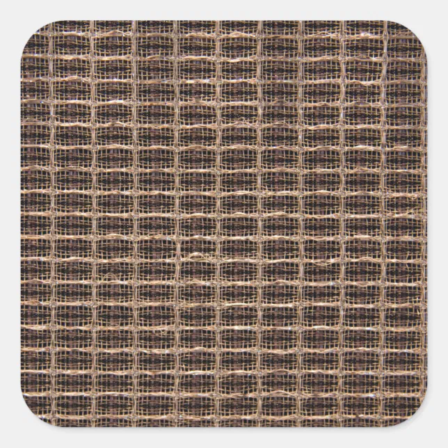 Vintage grill cloth square sticker | Zazzle