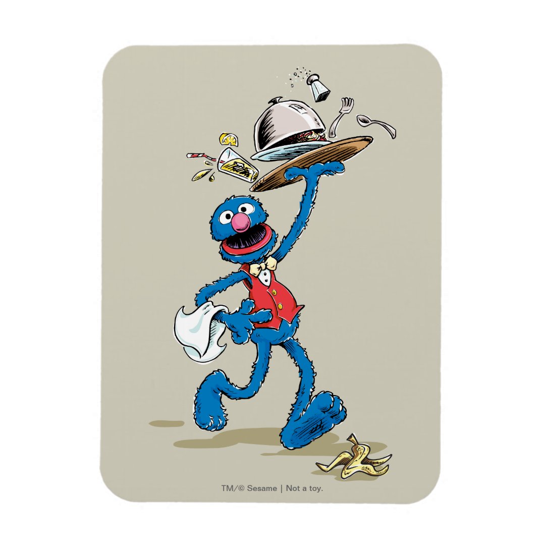 Vintage Grover the Waiter Magnet | Zazzle