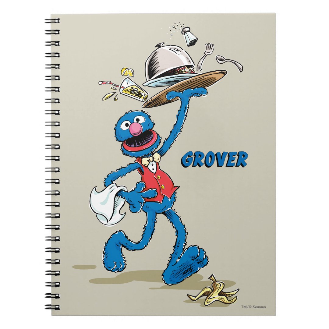 Vintage Grover the Waiter Notebook | Zazzle