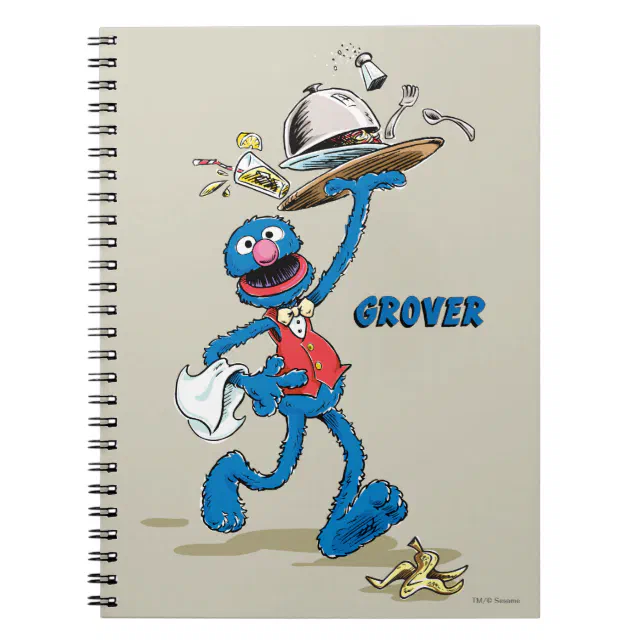 Vintage Grover the Waiter Notebook | Zazzle