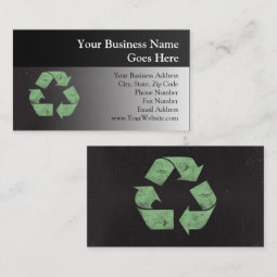 Vintage Grunge Recycle Symbol Business Card | Zazzle