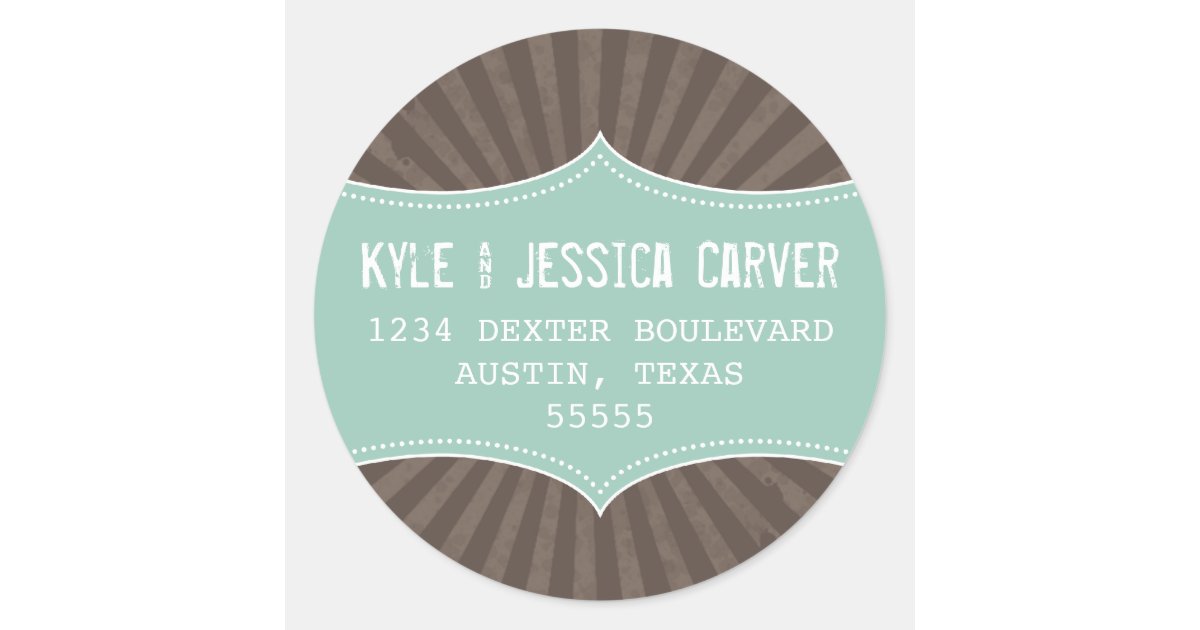 Vintage Grunge Return Address Label Template | Zazzle