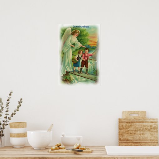 Vintage Guardian Angel Poster | Zazzle