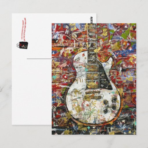 Vintage guitar - postcard | Zazzle