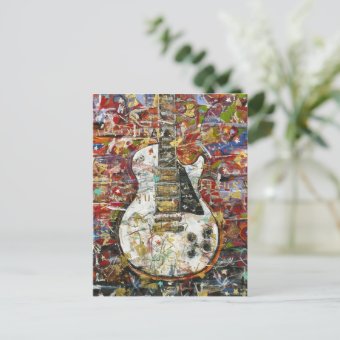 Vintage guitar - postcard | Zazzle