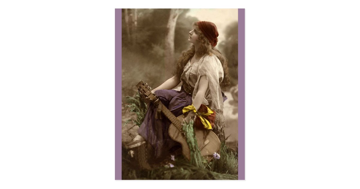 Vintage Gypsy Lady Postcard | Zazzle.com