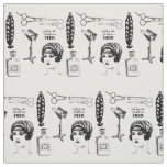 Vintage Hairdresser scissors pattern hair stylist Fabric | Zazzle