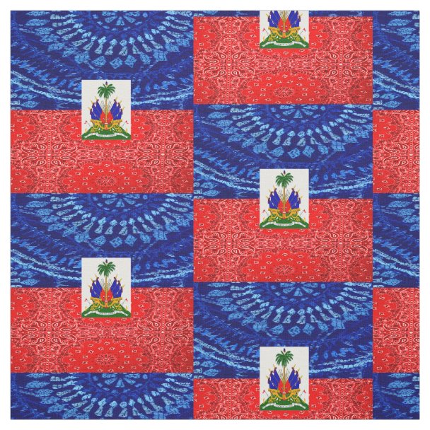 Haitian Flag Fabric logo | Zazzle