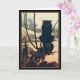 Vintage Halloween Arthur Rackham Black Cat Card | Zazzle
