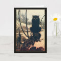 Vintage Halloween Arthur Rackham Black Cat Card | Zazzle