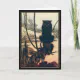 Vintage Halloween Arthur Rackham Black Cat Card | Zazzle