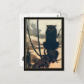 Vintage Halloween Arthur Rackham Black Cat Postcard | Zazzle