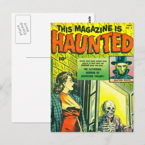 Vintage Halloween Comic Book Postcard | Zazzle