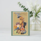 Vintage Halloween Creepy Holiday Postcard | Zazzle