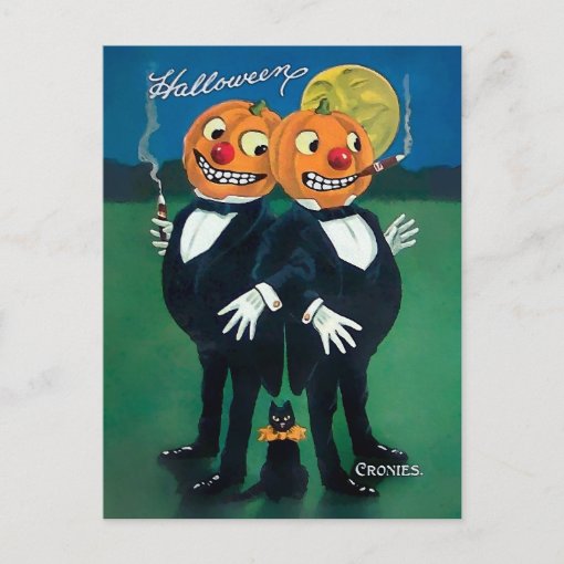 Vintage Halloween Cronies Postcard | Zazzle