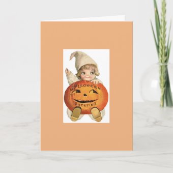 Vintage Halloween - Cutest Little Pumpkin, Card | Zazzle