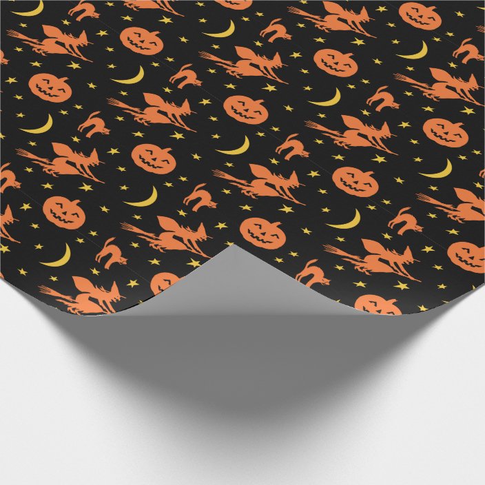 Vintage Halloween Design Wrapping Paper | Zazzle.com