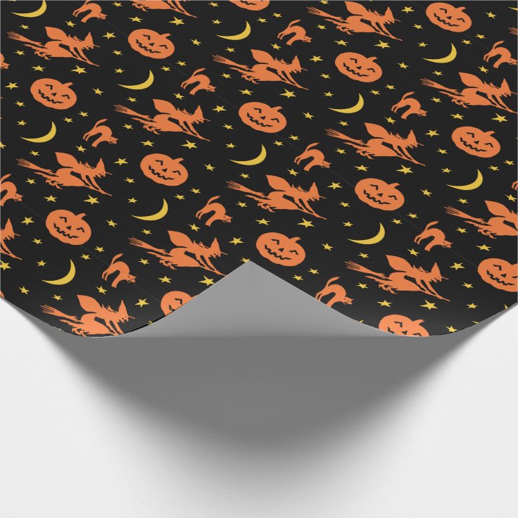 Vintage Halloween Design Wrapping Paper | Zazzle