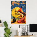 Vintage Halloween Greetings Poster | Zazzle