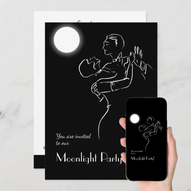 Vintage Halloween Moonlight Party Invitation | Zazzle