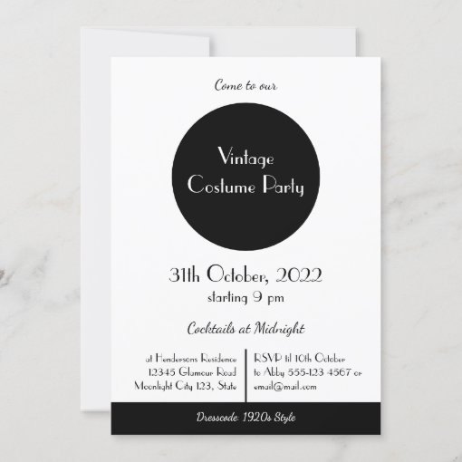 Vintage Halloween Moonlight Party Invitation | Zazzle