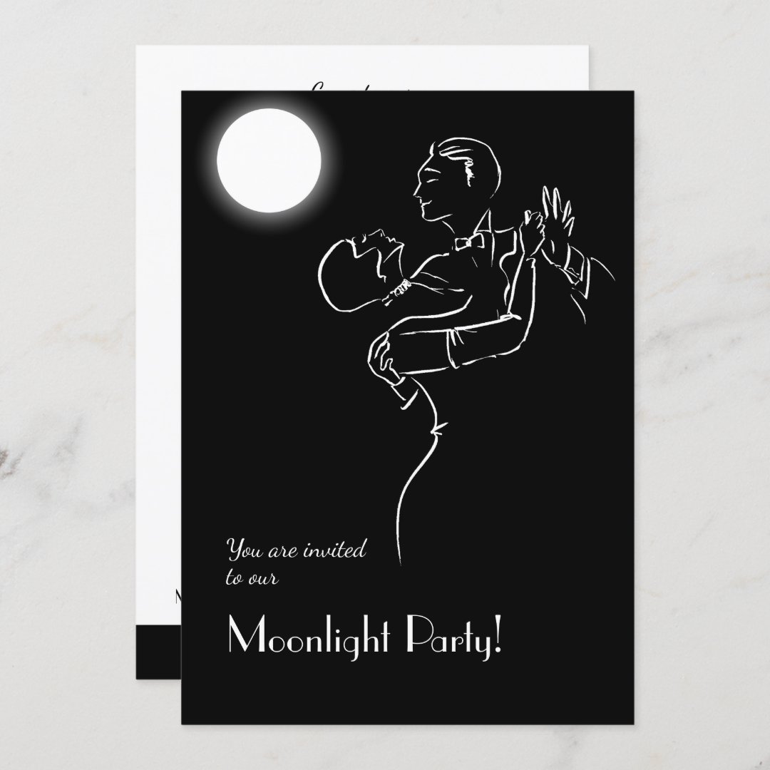 Vintage Halloween Moonlight Party Invitation | Zazzle