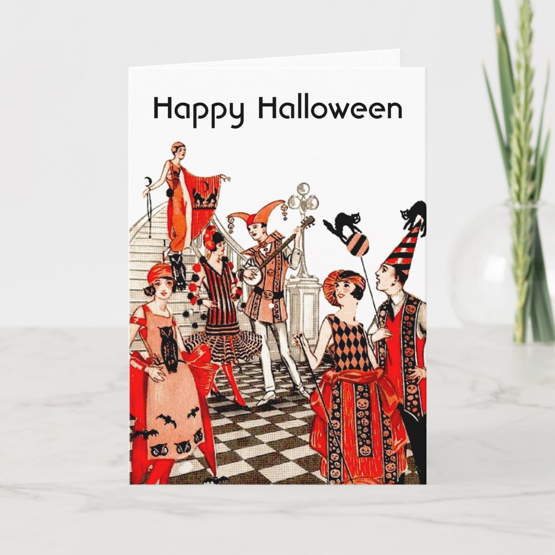Vintage Halloween Party Card | Zazzle